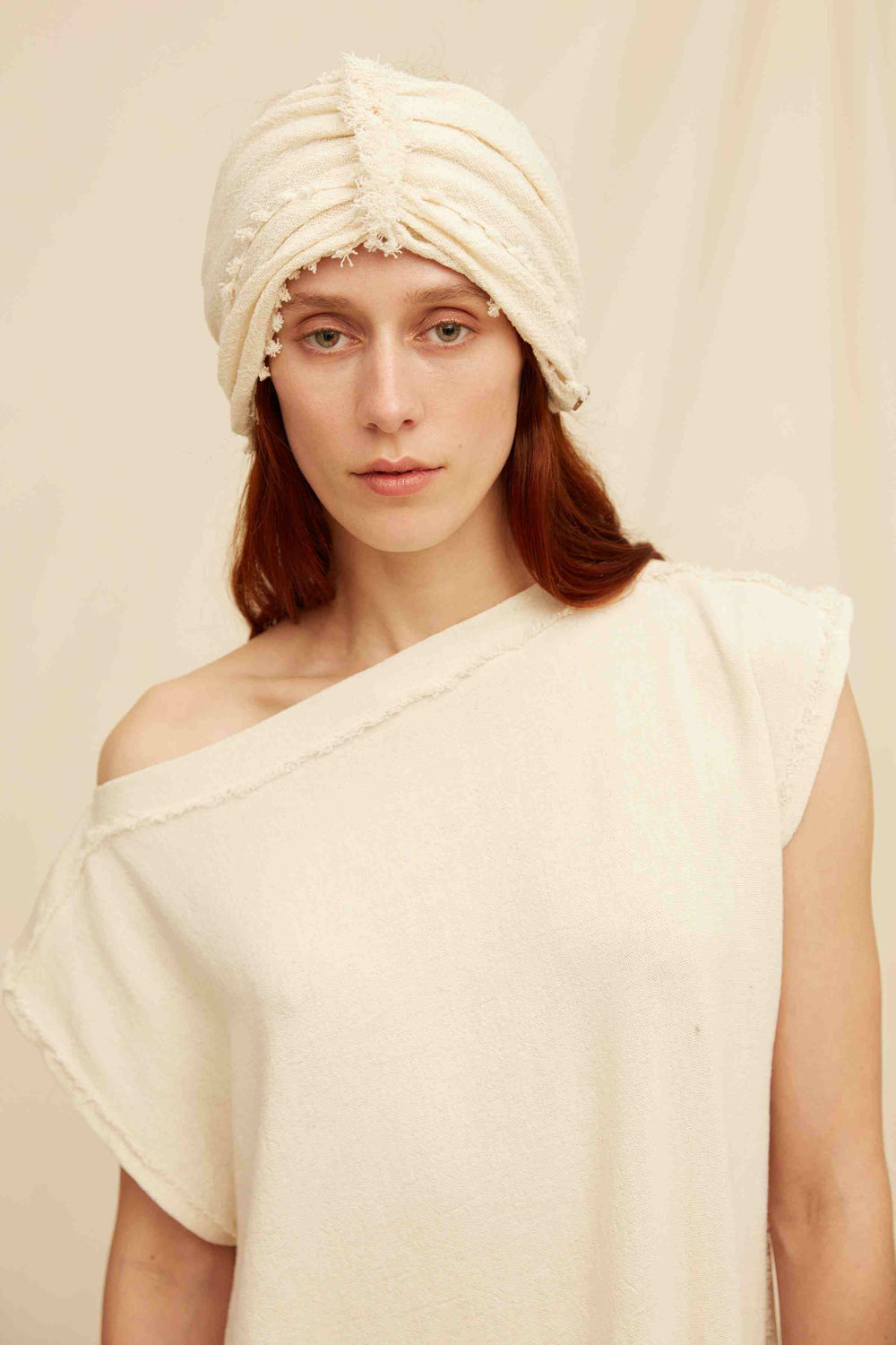 Caravana Handcrafted Cotton Jute Turban Headwear with Twist Front Tie ...