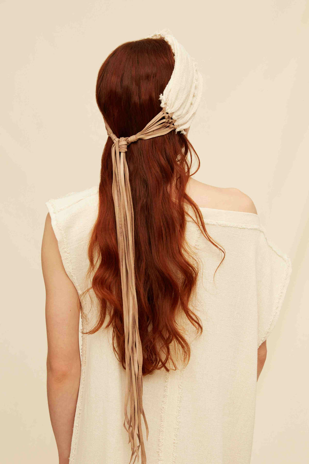 Caravana Handcrafted Cotton Jute Turban Headwear with Twist Front Tie ...